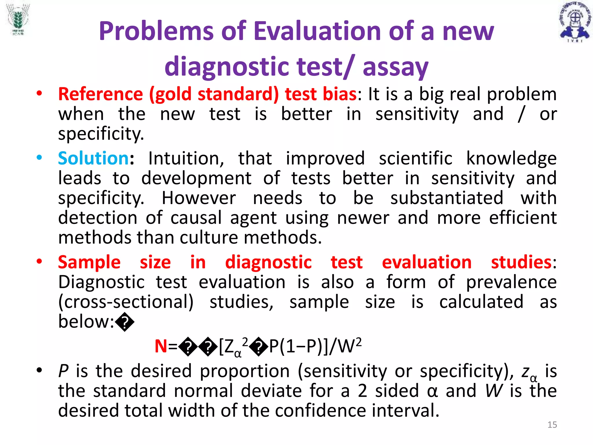 Epidemiological Approaches for Evaluation of diagnostic tests.pptx