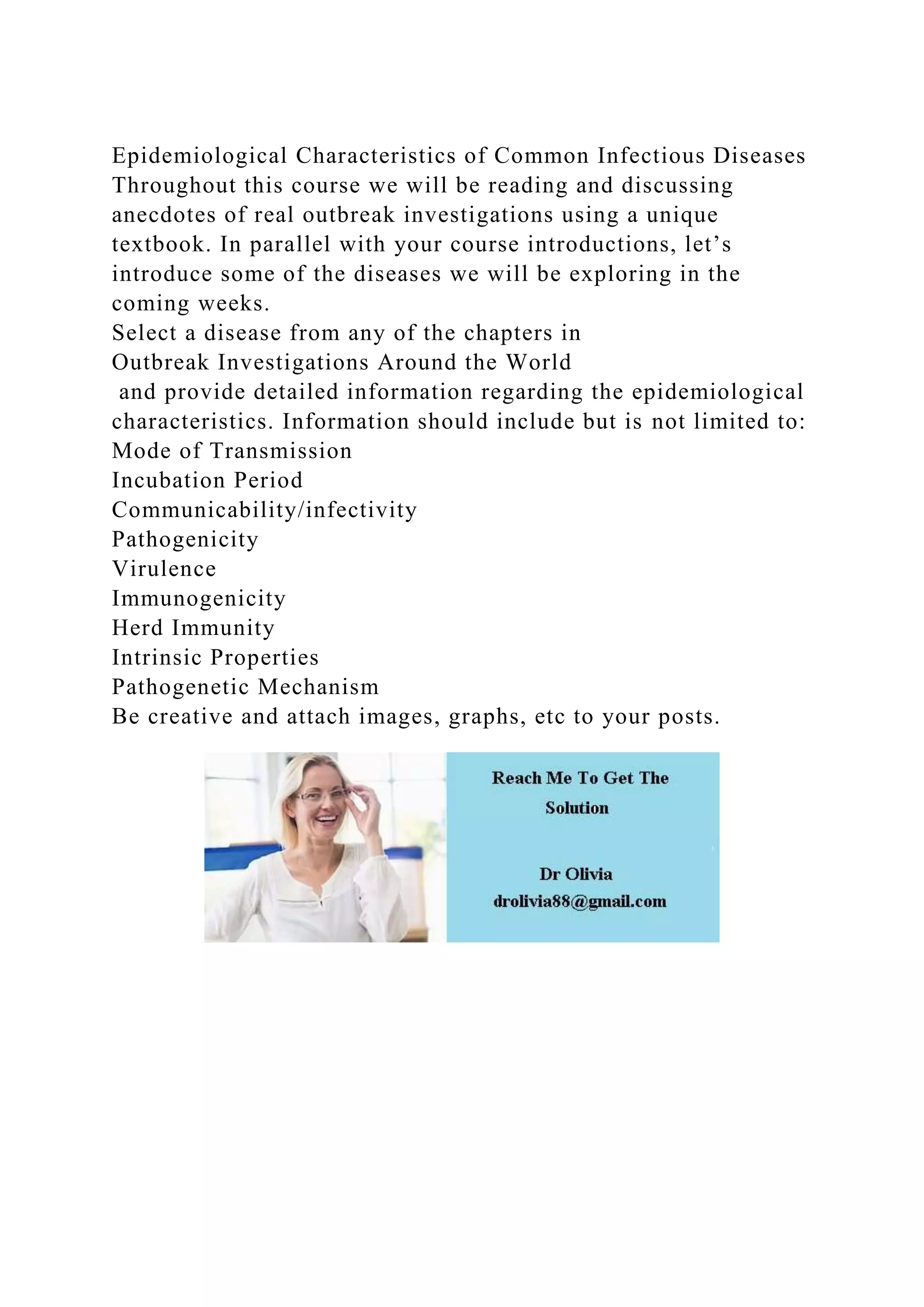 Epidemiological Characteristics of Common Infectious DiseasesThrou.docx