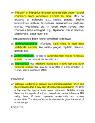 Epidemiological definitions | DOCX