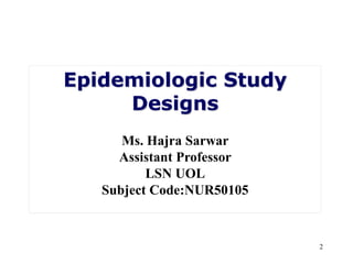 Epidemiological Designs.ppt | Free Download