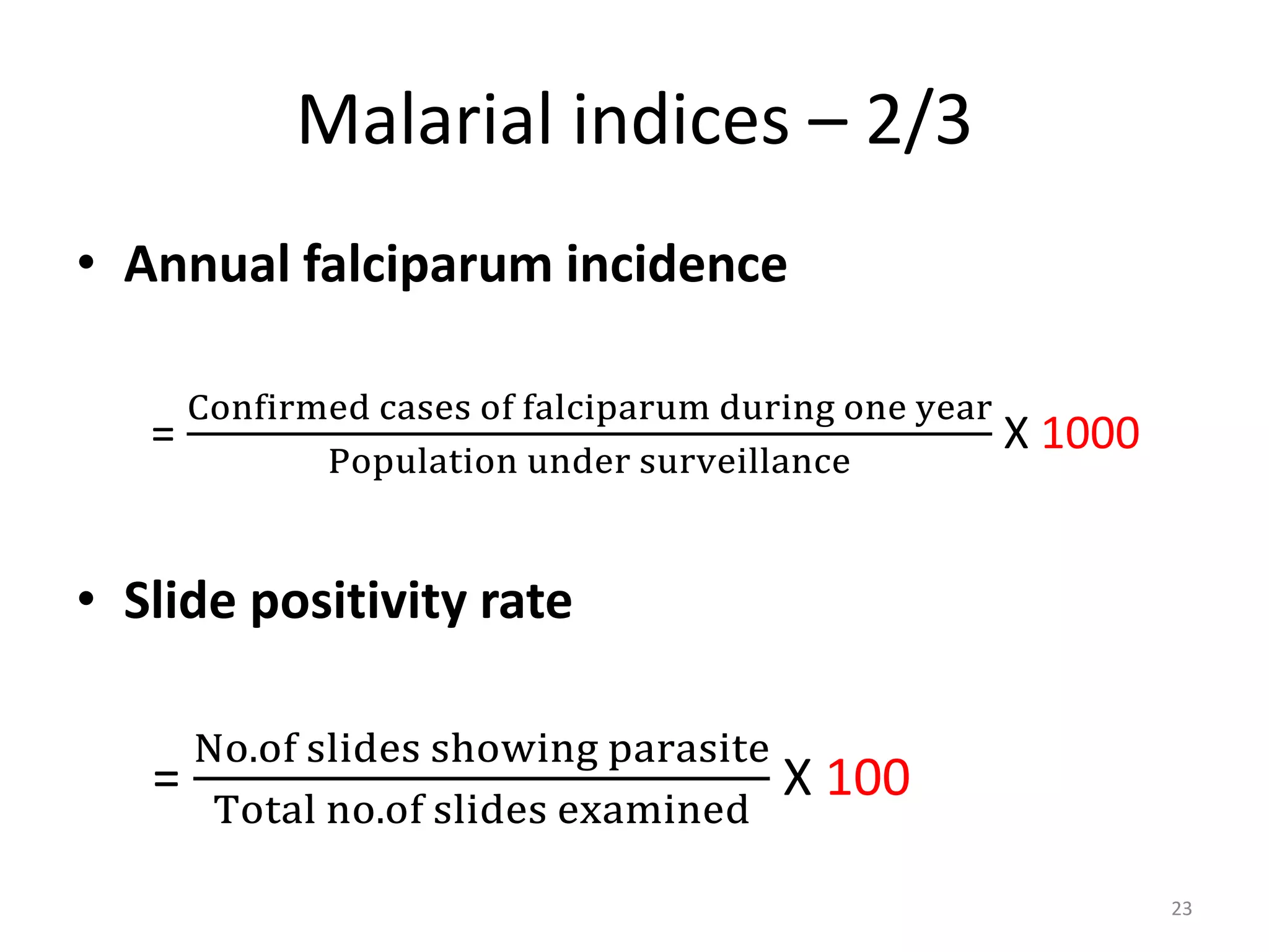 Indicators of malaria control | PPTX
