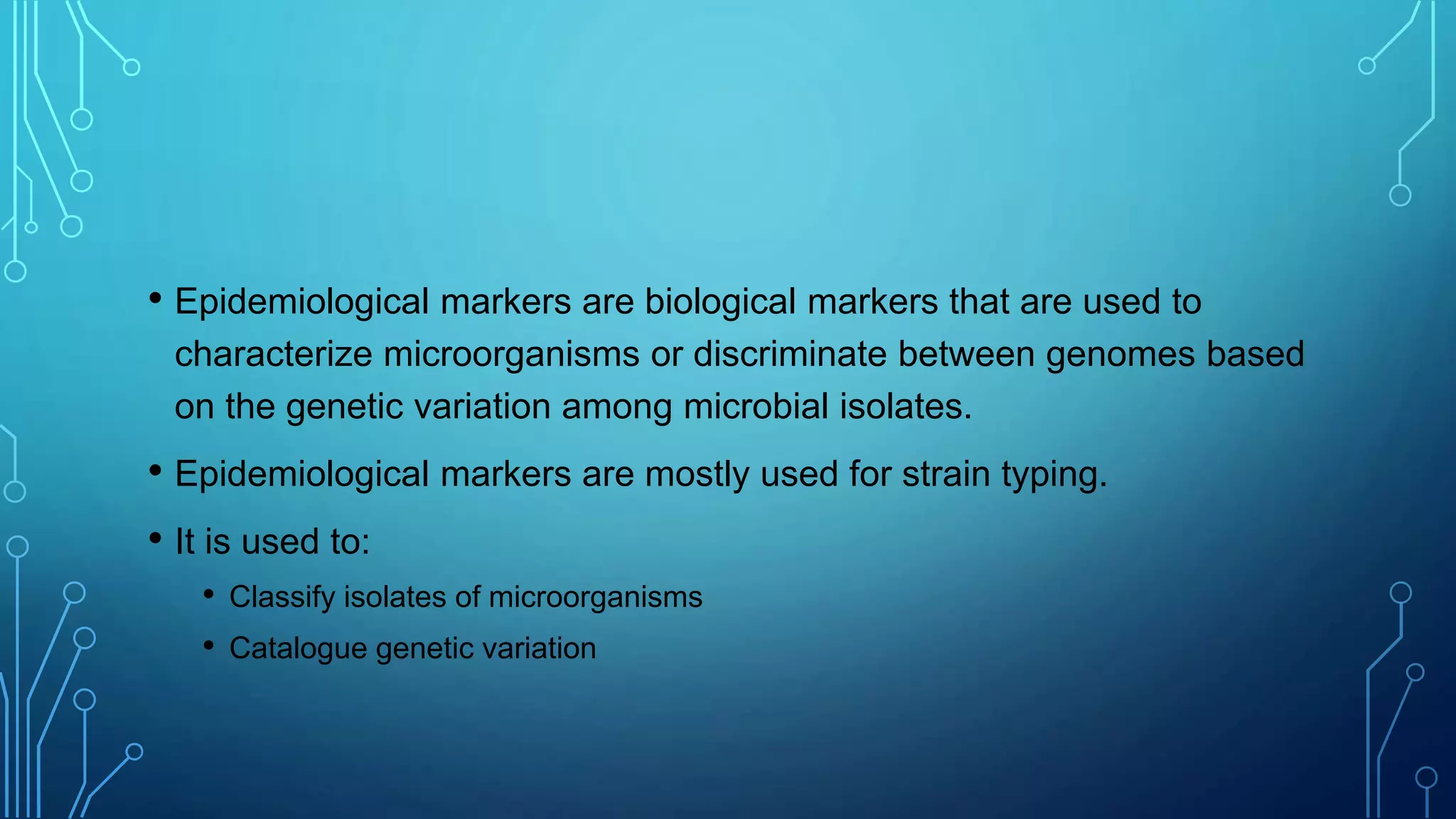 Epidemiological markers | PPTX
