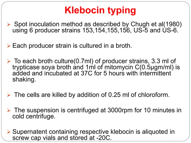 Epidemiological marker (serotyping and bacteriocin typing) | PPTX | Infectious Diseases ...
