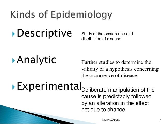 Epidemiological methods