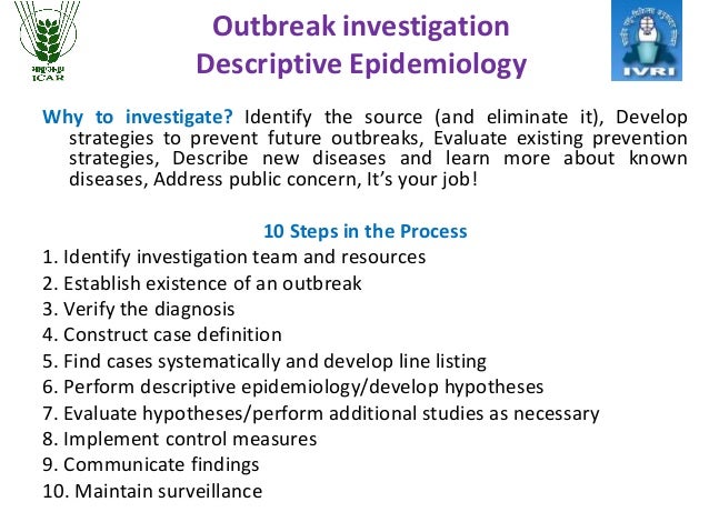 Epidemiological methods