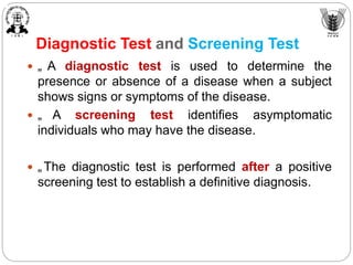 Epidemiological method to determine utility of a diagnostic test | PPT