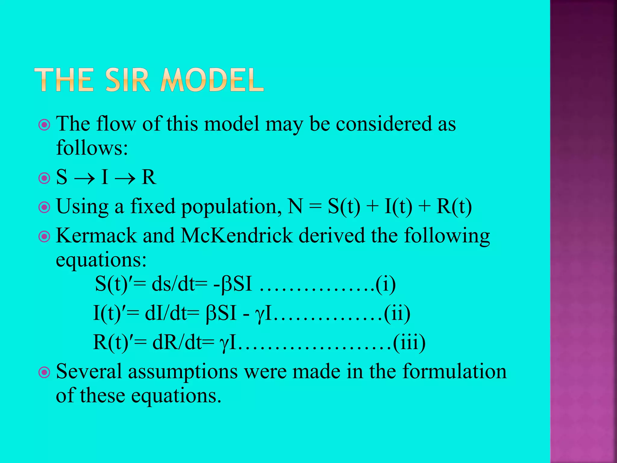 Epidemiological modelling | PPTX