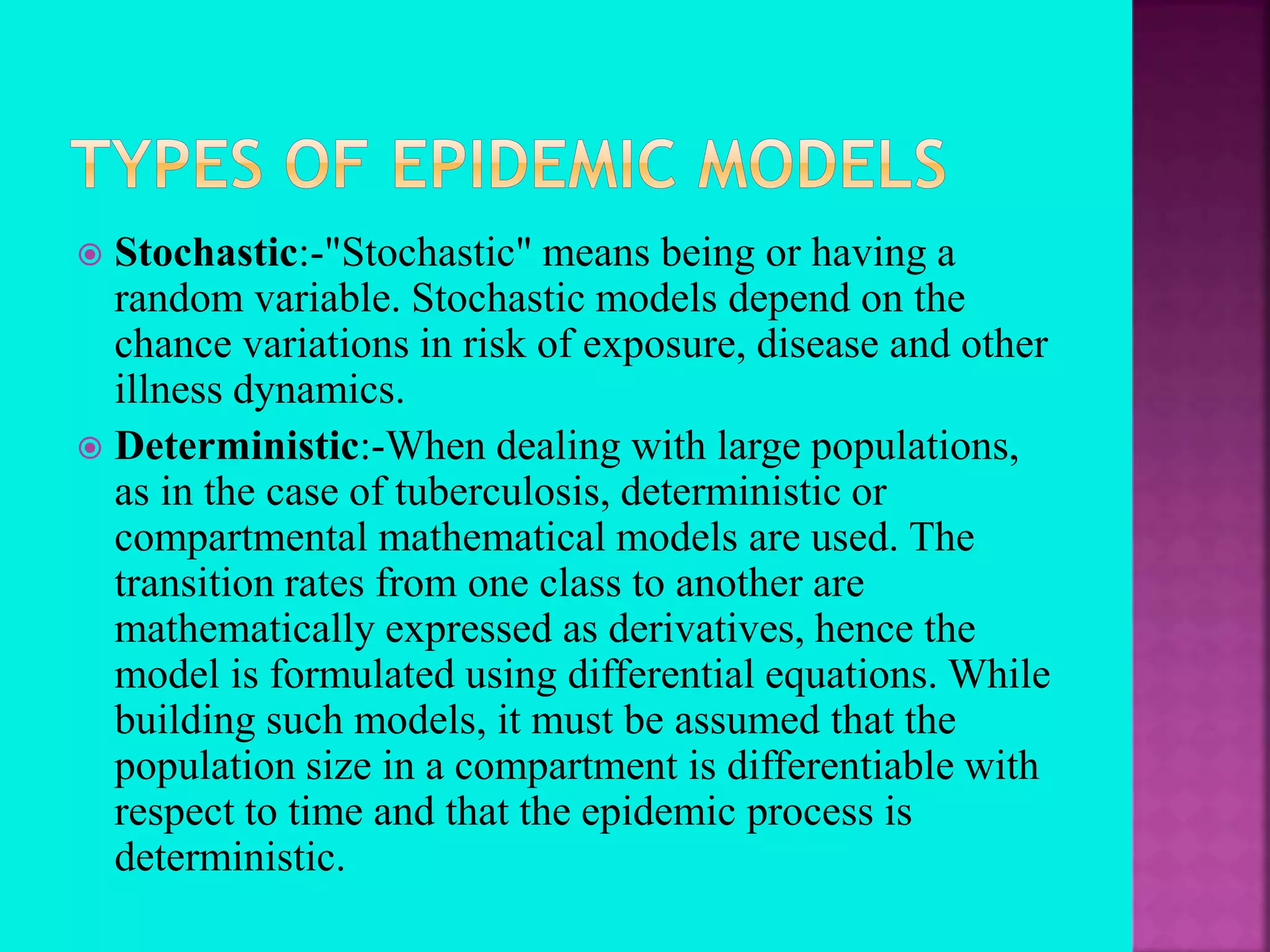Epidemiological modelling | PPTX
