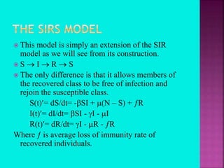 Epidemiological modelling | PPTX