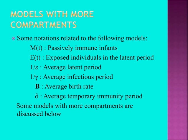 Epidemiological modelling | PPTX | Infectious Diseases | Diseases and ...