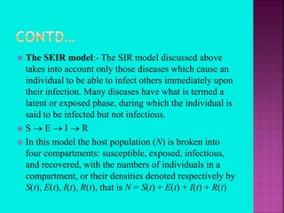 Epidemiological modelling | PPTX
