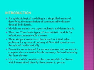 Epidemiological modelling | PPTX