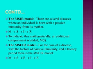 Epidemiological modelling | PPTX