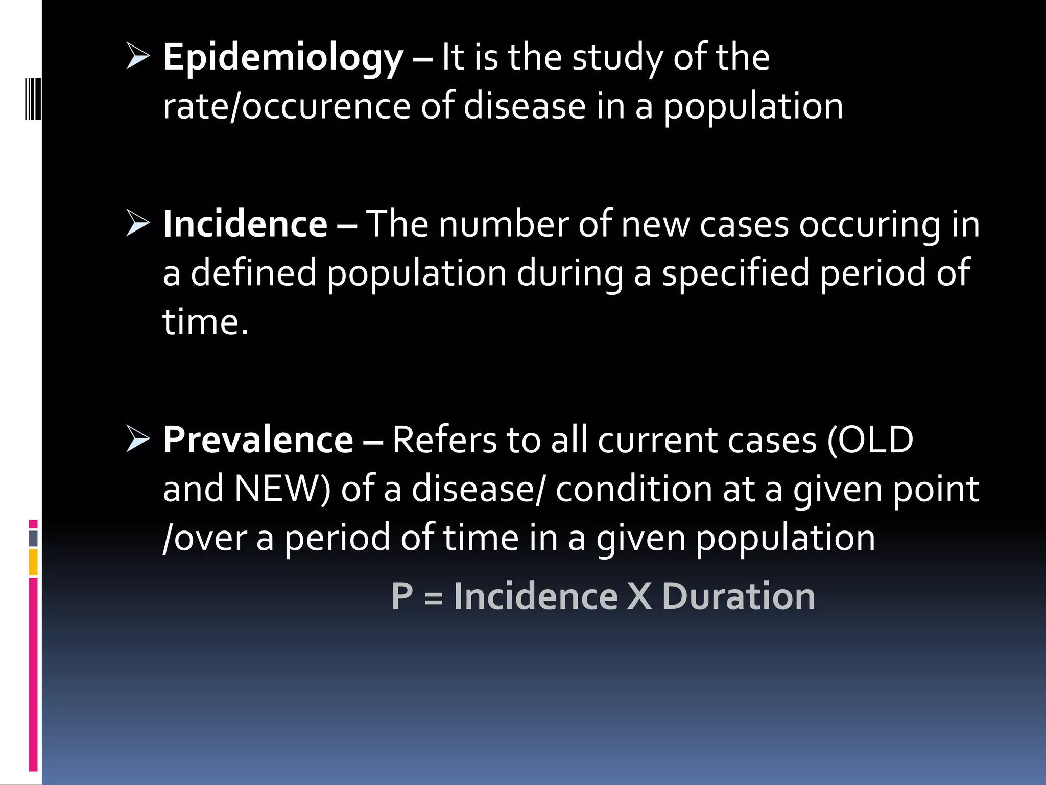 Epidemiological statistics | PPTX