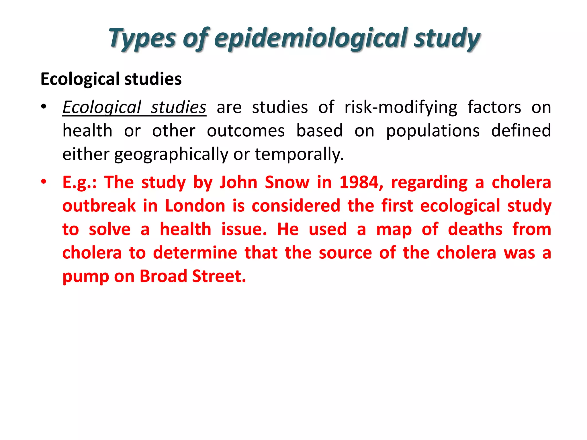 Epidemiological statistics I | PPTX