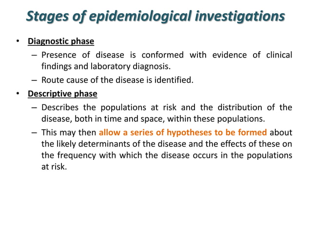 Epidemiological statistics I | PPTX | Infectious Diseases | Diseases ...