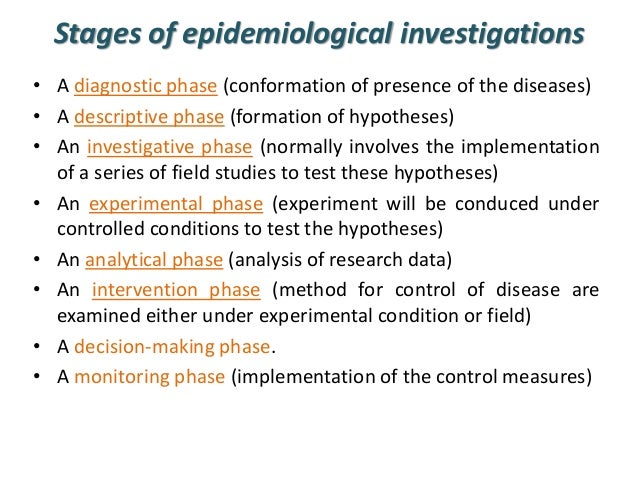 Epidemiological statistics I