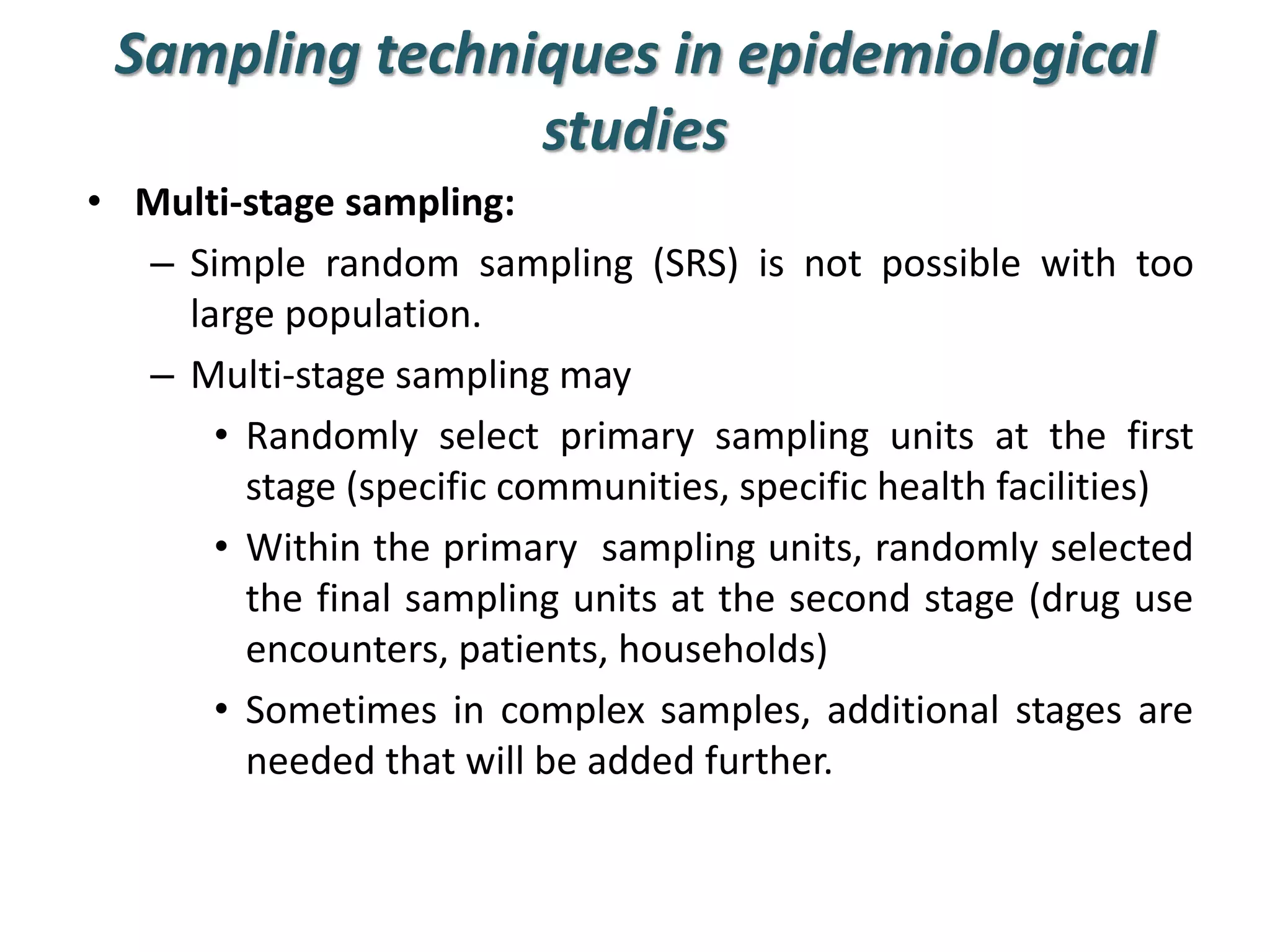 Epidemiological statistics II | PPT