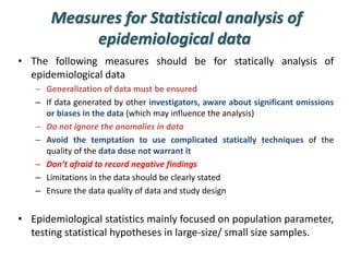 Epidemiological statistics II | PPT
