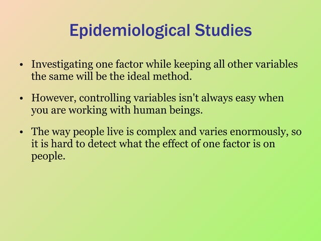 Epidemiological studies | PPT