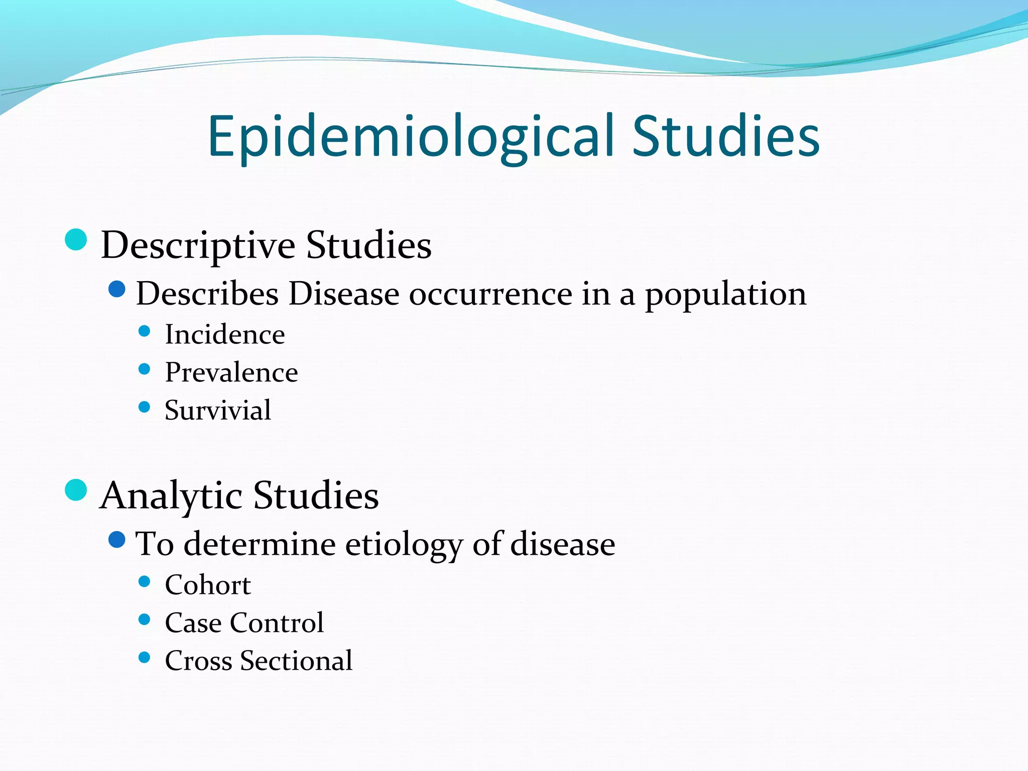 Epidemiological study designs | PPT