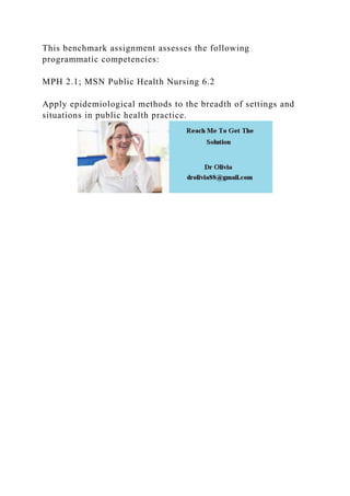 Epidemiological surveillance data can be used to guide publi.docx