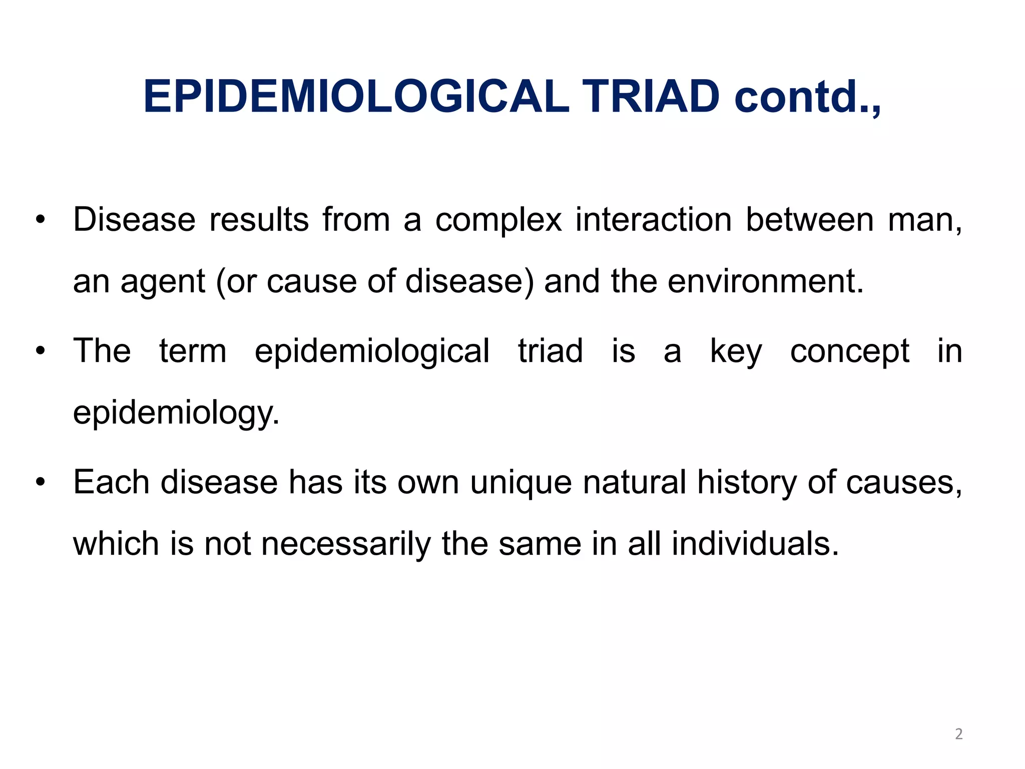 EPIDEMIOLOGICAL TRAID x | PPTX