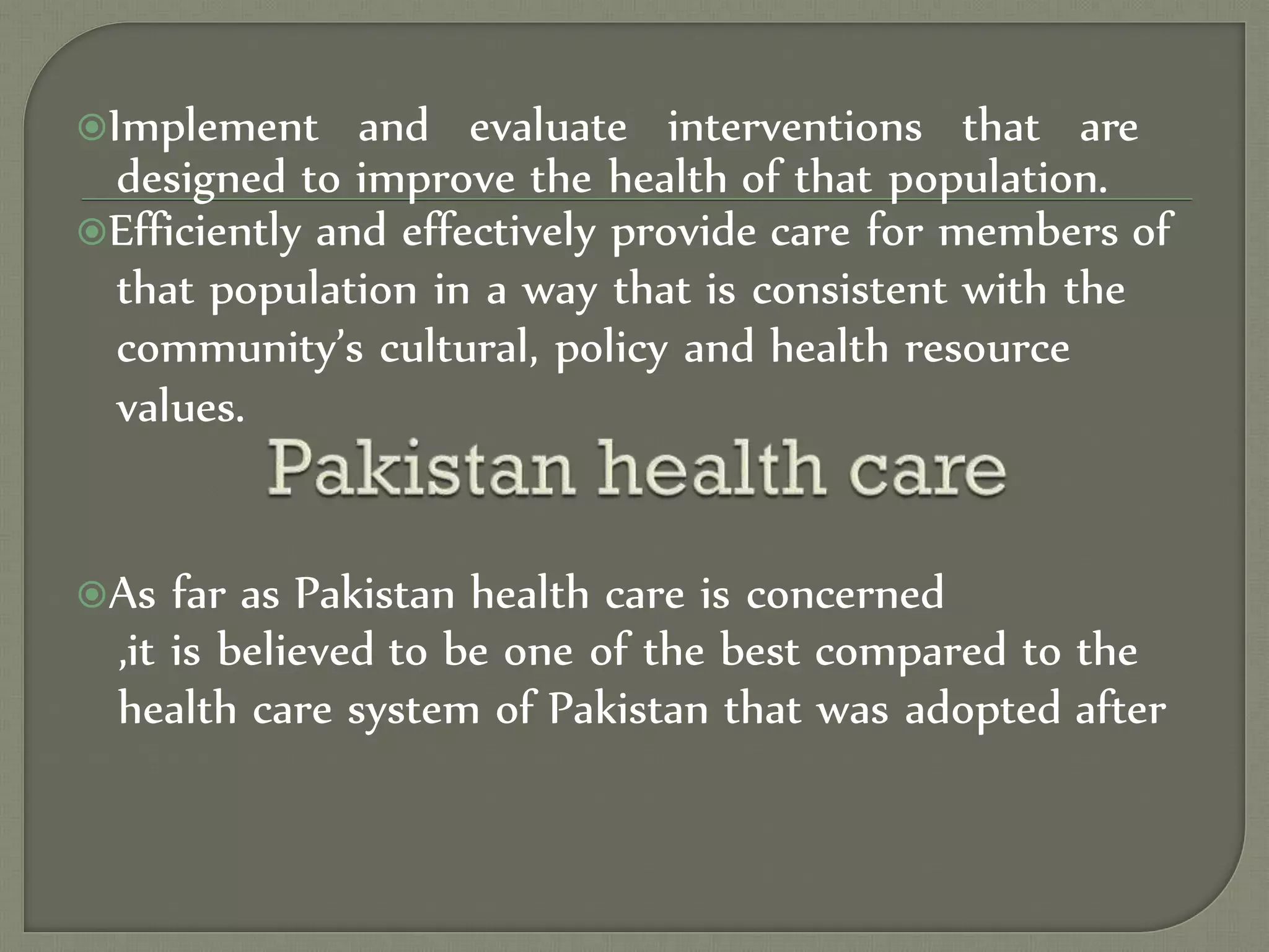 Epidemiological trends and health care implication | PPT