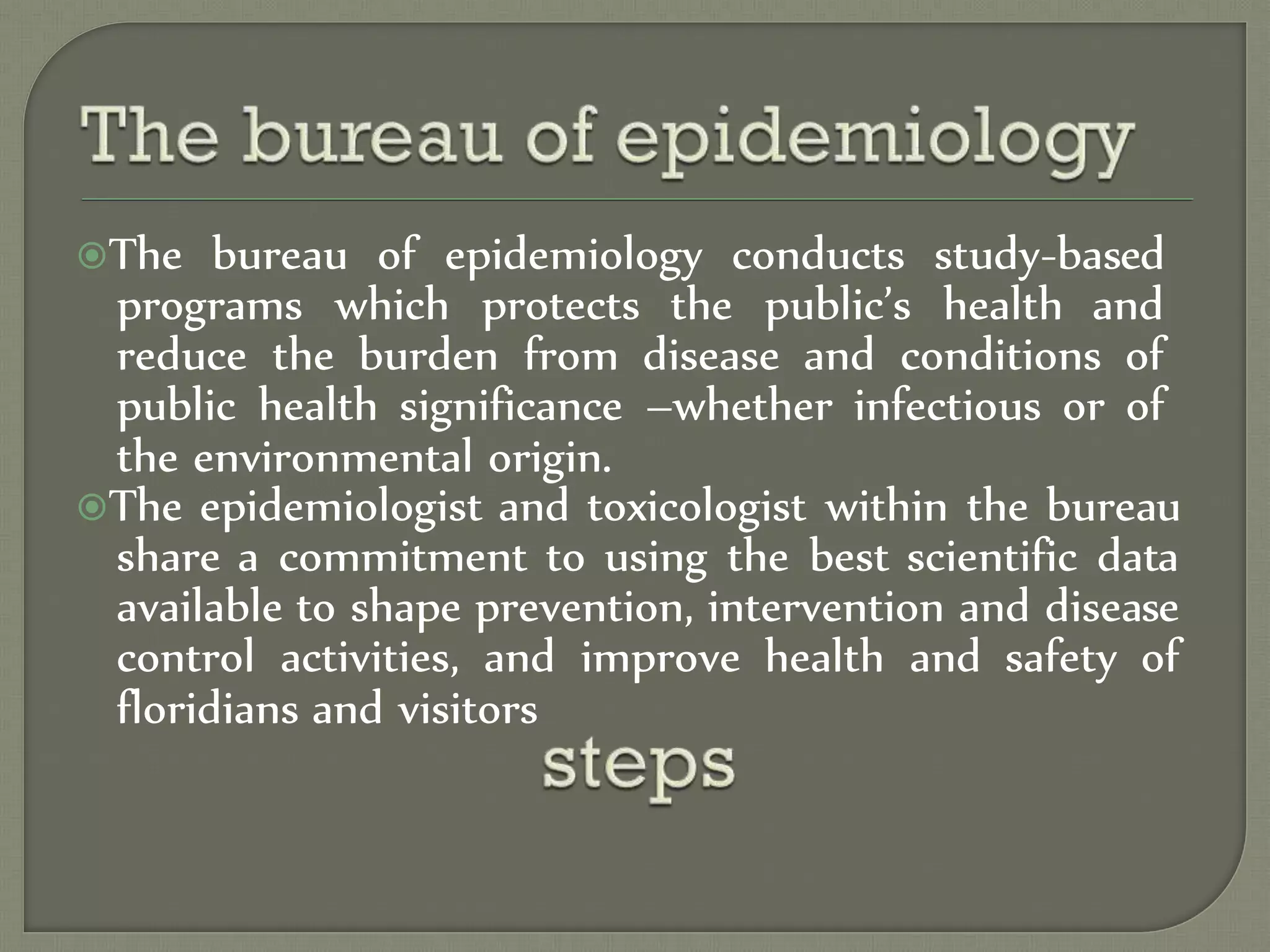 Epidemiological trends and health care implication | PPT