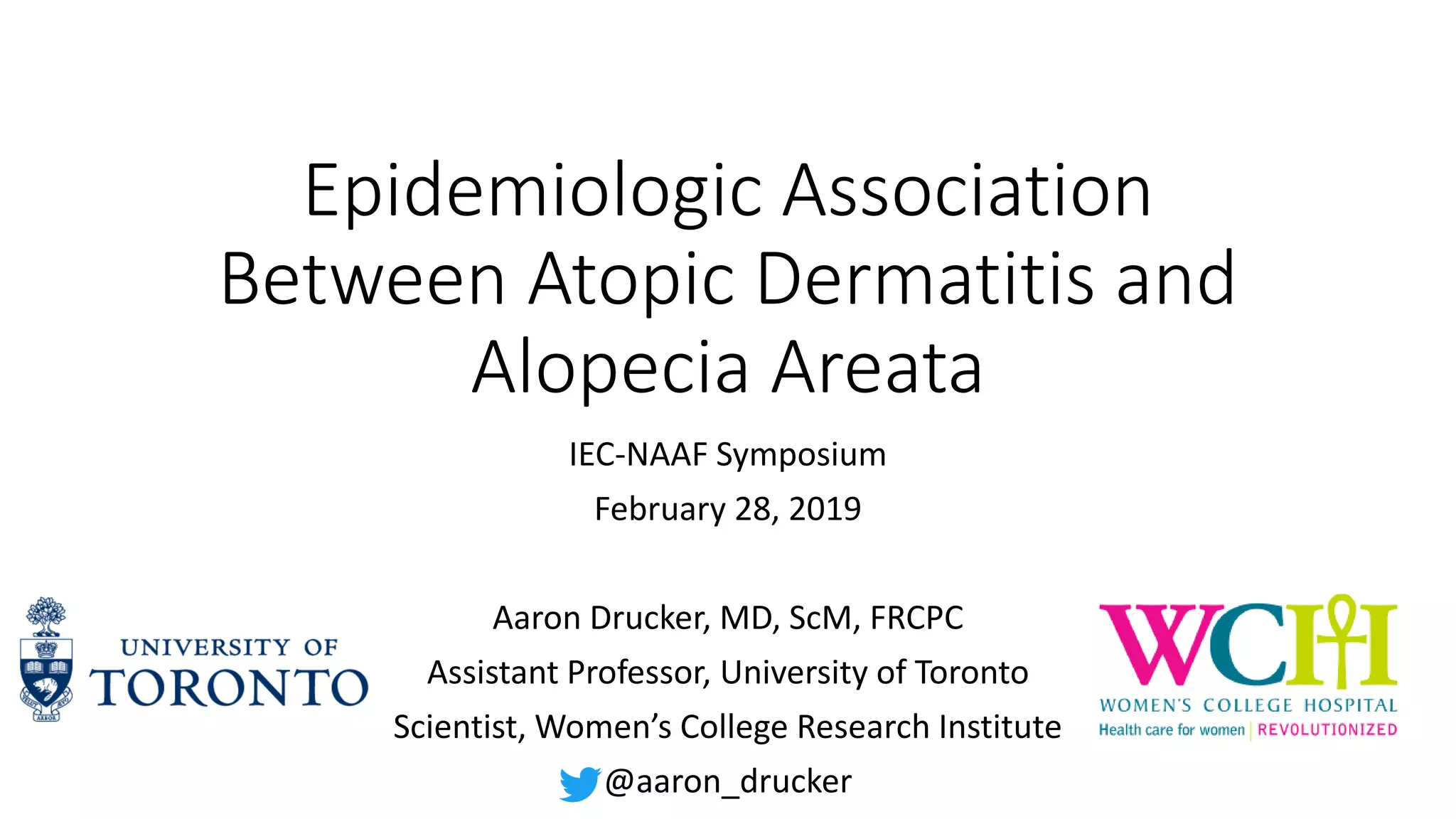 Epidemiologic association between atopic dermatitis and alopecia areata ...