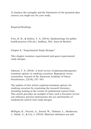 Epidemiologic DesignsAs introduced in the first few weeks | DOCX ...