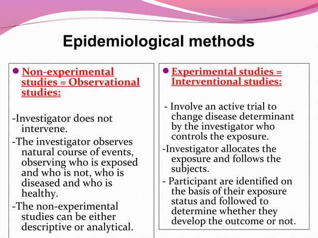 Epidemiological studies | PPT