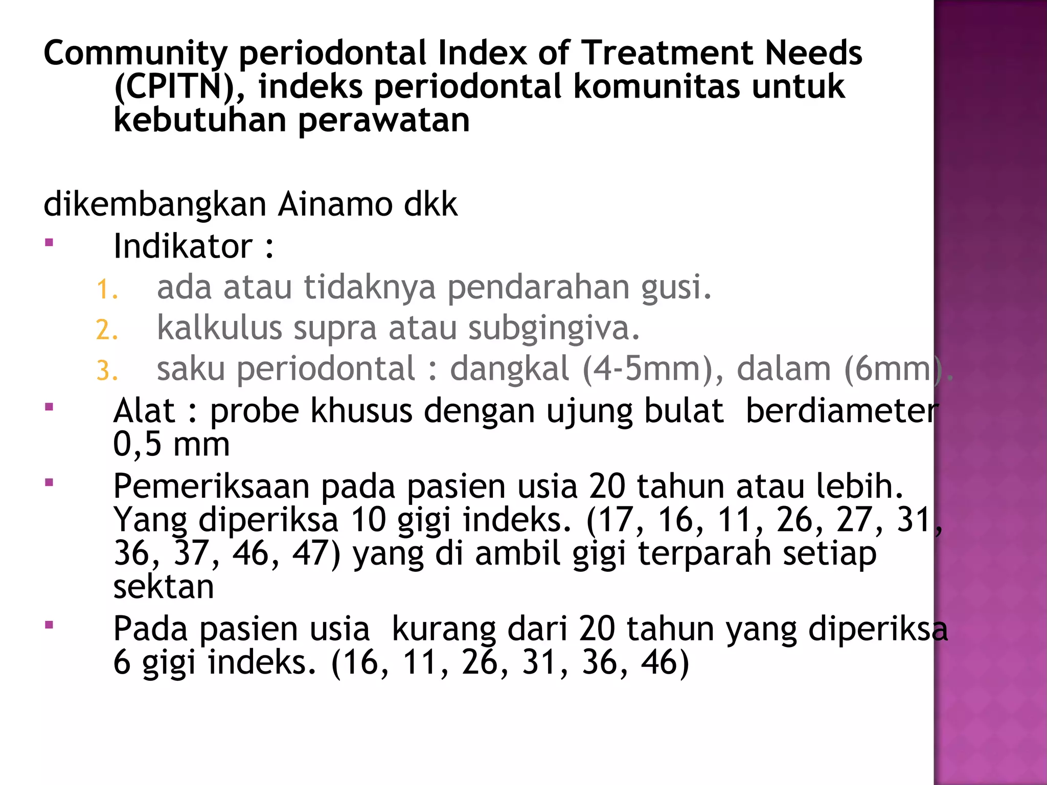 Epidemiologi penyakit gingiva dan periodontal | PPT