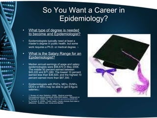 Epidemiologist | PPT
