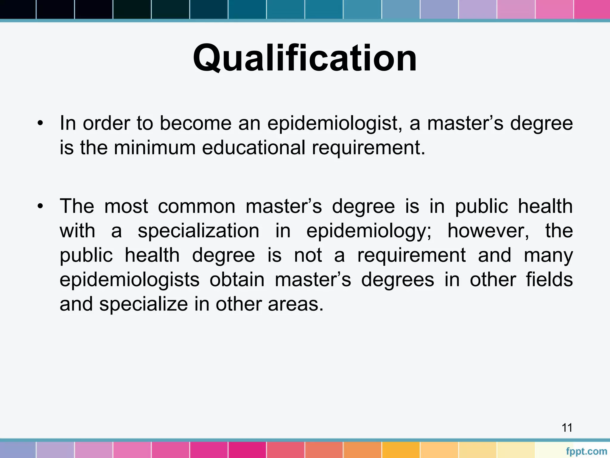 Epidemiologist as a profession | PPTX