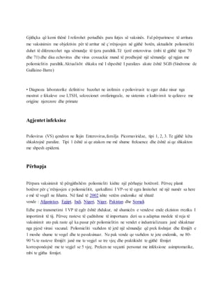 Epidemiologjia e poliomielitit | DOCX