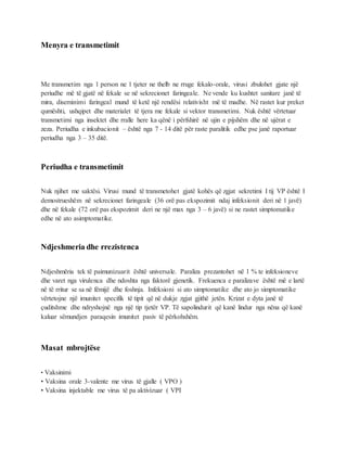 Epidemiologjia e poliomielitit | DOCX