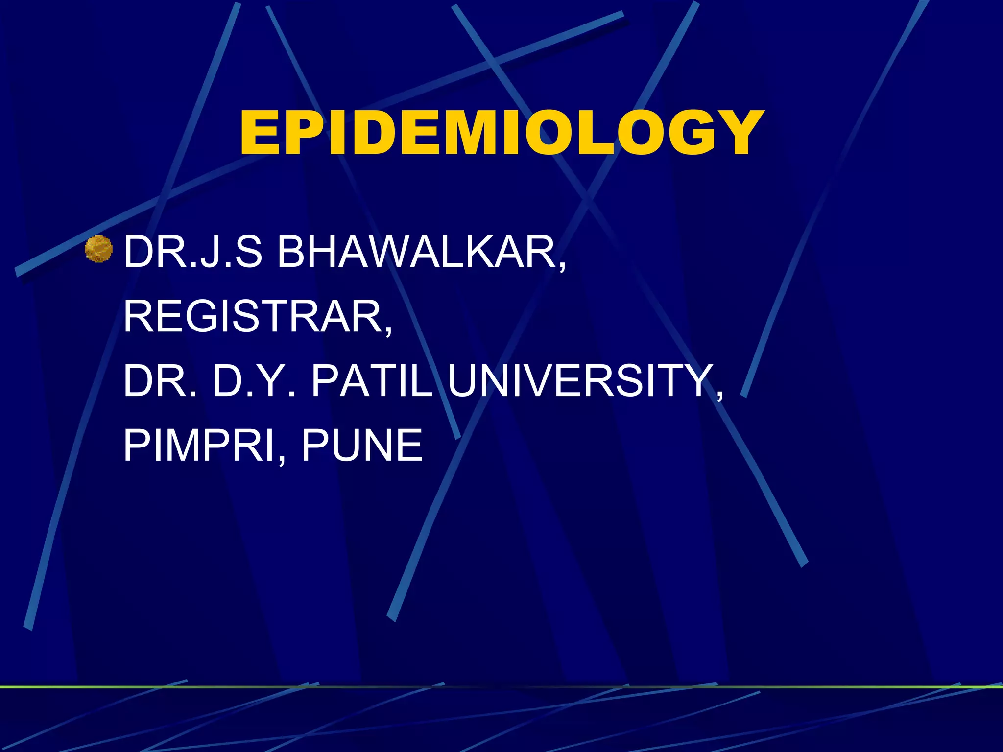 Epidemiology | PPT