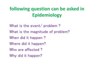 Epidemiology - an introduction | PPTX