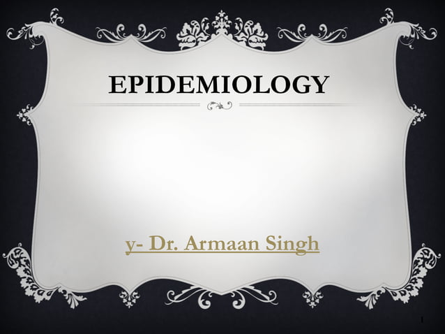 Epidemiology | PPT