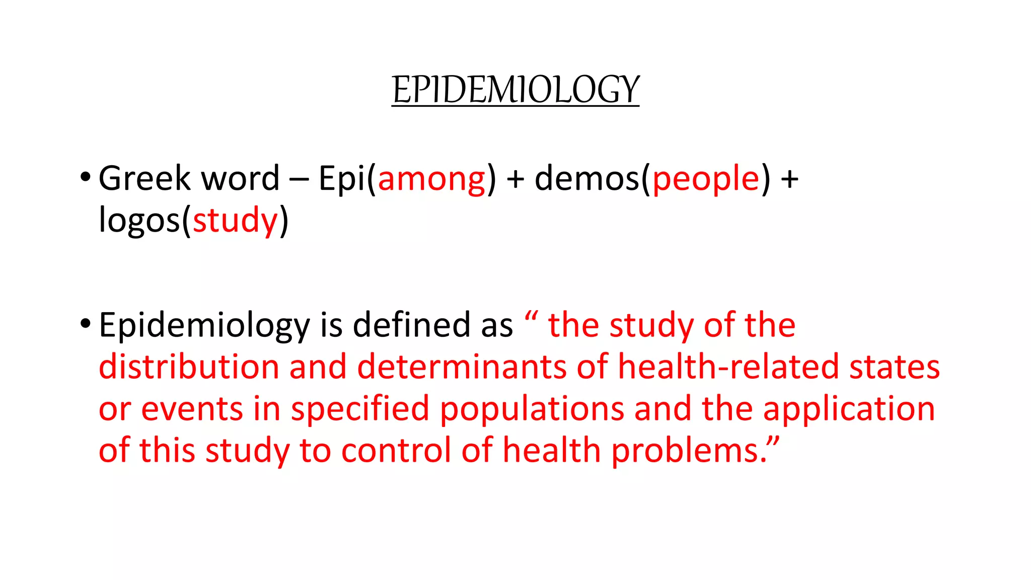 Epidemiology | PPTX