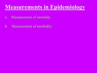 Measurements in Epidemiology | PPT