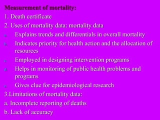 Measurements in Epidemiology | PPT