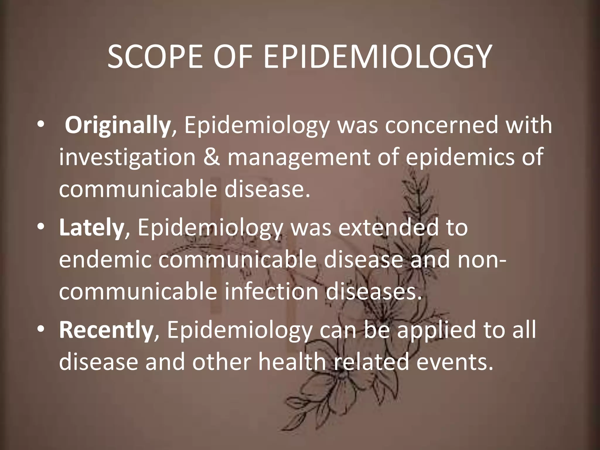 EPIDEMIOLOGY | PPTX