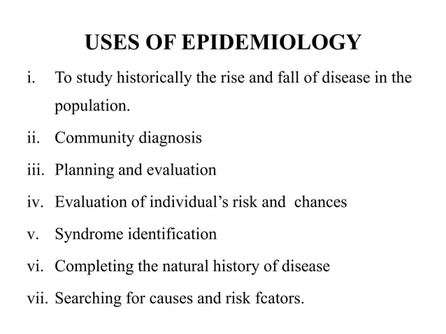 INTRODUCTION TO EPIDEMIOLOGY | PPT