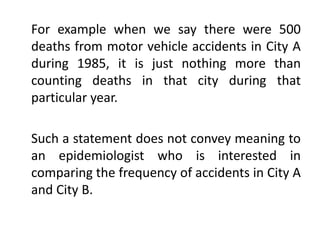 epidemiological study and its investigations | PPT