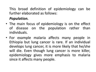 epidemiological study and its investigations | PPT