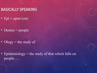 Introduction to Epidemiology for Public Health students | PPTX