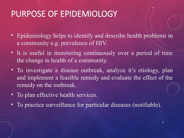Introduction to Epidemiology for Public Health students | PPTX