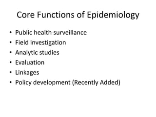 Epidemiology introduction | PPTX